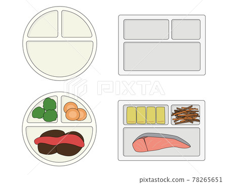 Side dish plate with line - Stock Illustration [78265651] - PIXTA