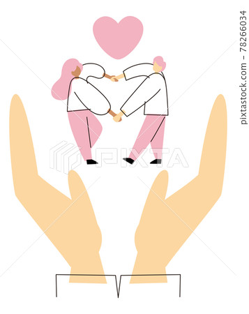 Image illustration of watching over men and... - Stock Illustration ...