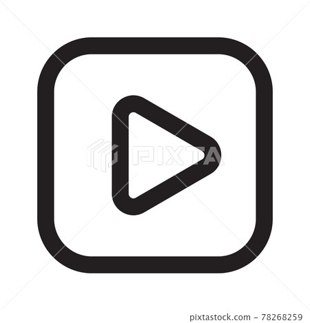 Video outline icon isolated on white background - Stock Illustration ...