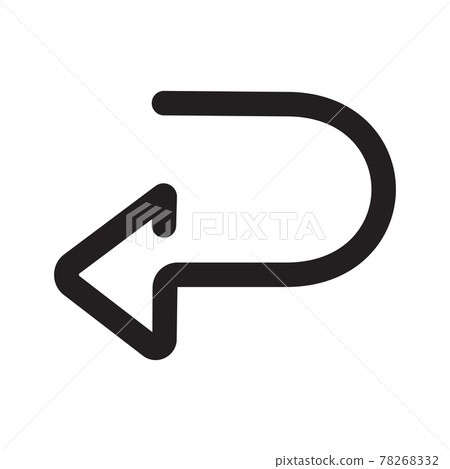 forward outline icon isolated on white background - Stock Illustration ...