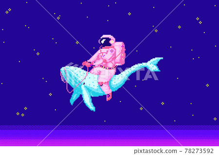 Pixel art astronaut. Spaceman 8 bit objects.... - Stock Illustration ...