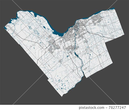 Detailed map of Ottawa city, Cityscape. Royalty... - Stock Illustration ...