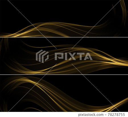 Abstract Gold Waves. Shiny golden moving lines... - Stock Illustration ...