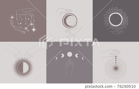 Hands and space symbols - Stock Illustration [78280010] - PIXTA