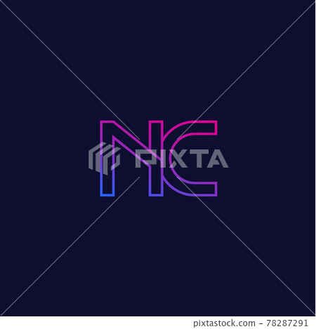 NC letters logo, line design - Stock Illustration [78287291] - PIXTA