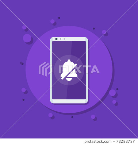 Notifications off icon with a phone, vector - Stock Illustration ...
