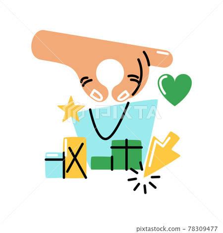 Save to collection. Vector icon in bold line style - Stock Illustration ...