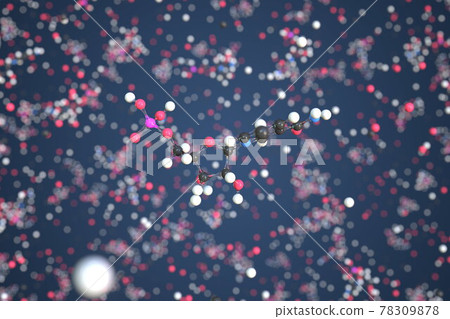 Nmn molecule, scientific molecular model, 3d... - Stock Illustration ...