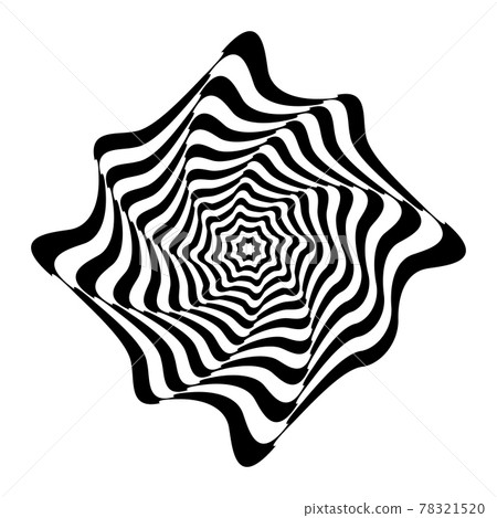 Op art design element. Twisting rotation... - Stock Illustration ...