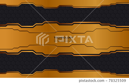 Orange and black abstract metallic frame layout... - Stock Illustration ...