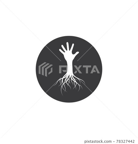 hand root icon logo template vector - Stock Illustration [78327442] - PIXTA