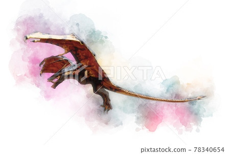 Fantasy dragon in the style of watercolor... - Stock Illustration ...