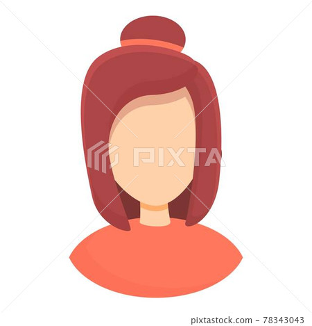 Anonymous hidden girl icon, cartoon style - Stock Illustration ...