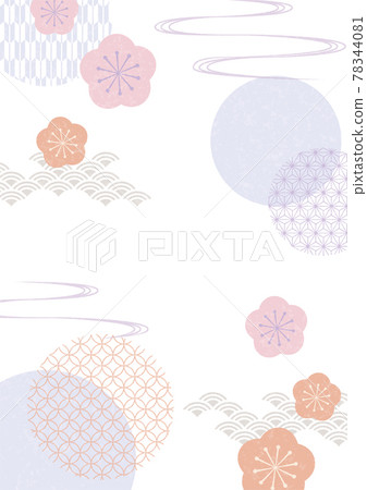 ume, japanese pattern, flame - Stock Illustration [78344081] - PIXTA
