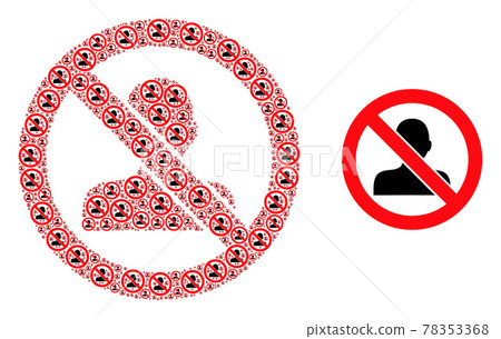 Stop Man Collage of Stop Man Icons and Original... - Stock Illustration ...