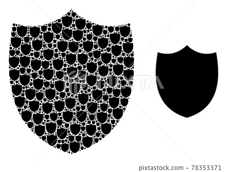 Shield Composition of Shield Icons and Original... - Stock Illustration ...