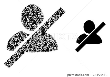 Not Allowed Man Mosaic of Not Allowed Man Items... - Stock Illustration ...