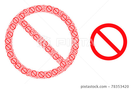 Not Allowed Mosaic of Not Allowed Items and... - Stock Illustration ...