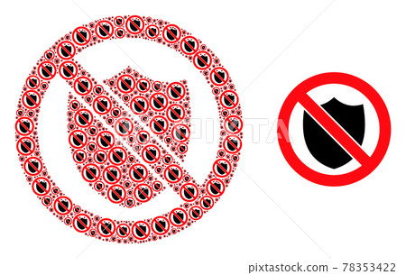 No Shield Composition of No Shield Items and... - Stock Illustration ...