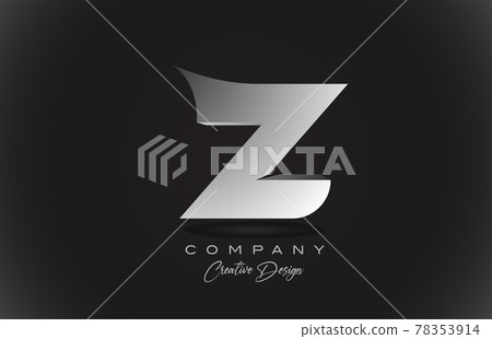 Z white gradient alphabet letter logo icon with... - Stock Illustration ...