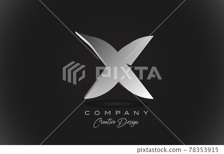 X white gradient alphabet letter logo icon with... - Stock Illustration ...