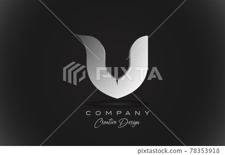 V white gradient alphabet letter logo icon with... - Stock Illustration ...