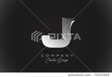 J white gradient alphabet letter logo icon with... - Stock Illustration ...