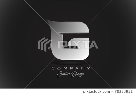 G white gradient alphabet letter logo icon with...-插圖素材 [78353931 ...