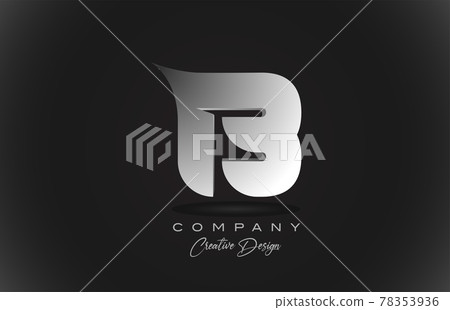B white gradient alphabet letter logo icon with... - Stock Illustration ...