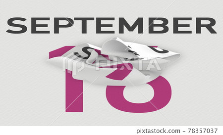 September 16 date behind crumpled paper page of... - Stock Illustration ...