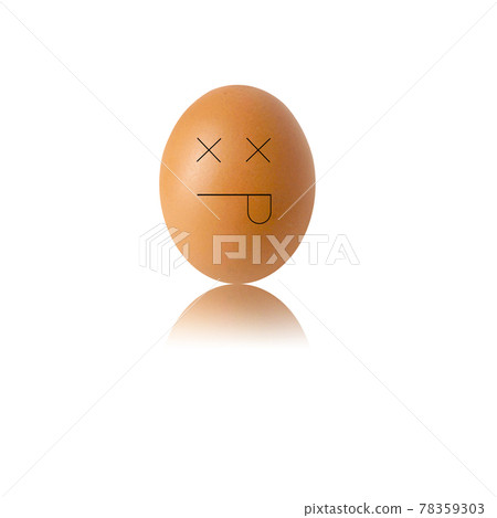 chicken egg and shadow on white background - Stock Illustration ...