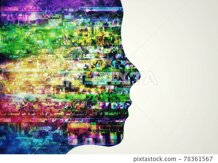 Abstract person profile silhouette - Stock Illustration [78361567] - PIXTA