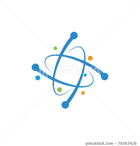 Structure atom logo vector - Stock Illustration [78363426] - PIXTA