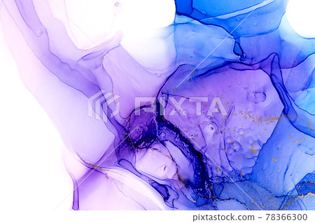 Alcohol ink blue transparent texture isolated... - Stock Illustration ...