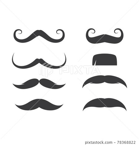 Mustache icon set vector - Stock Illustration [78368822] - PIXTA