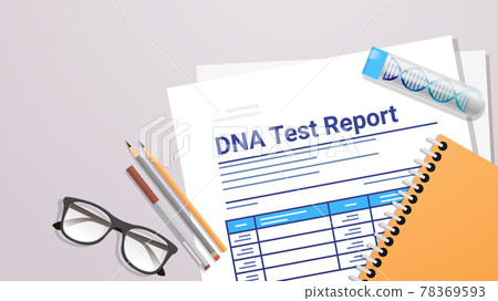 DNA tests report clinic medical treatment... - Stock Illustration ...