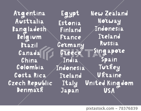 The names of the countries of the world.... - Stock Illustration ...