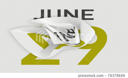 June 29 date behind crumpled paper page of a... - Stock Illustration ...
