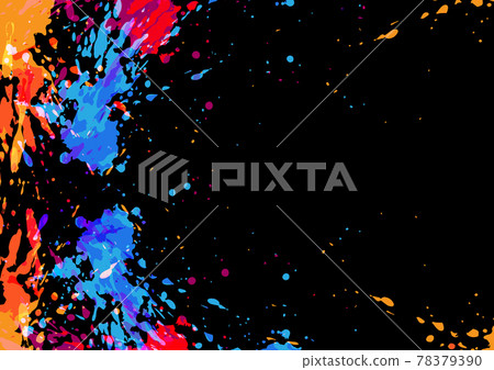 abstract vector splatter multicolor paint on... - Stock Illustration ...