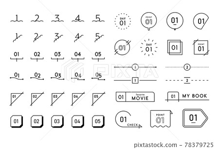 Number frame set Simple number Number... - Stock Illustration [78379725 ...