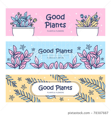 Plants banners set - Stock Illustration [78387887] - PIXTA