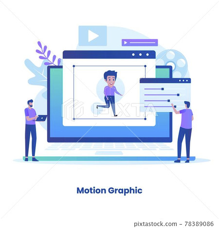 Flat design motion graphic concept.... - Stock Illustration [78389086 ...