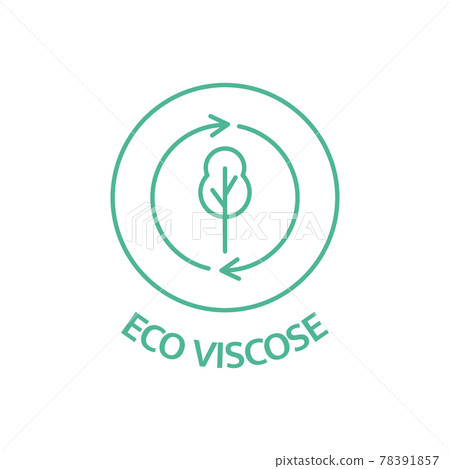 Eco viscose line icon. Sustainable clothes... - Stock Illustration ...