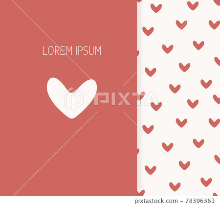 Cover heart abstract seamless pattern print vector - Stock Illustration ...
