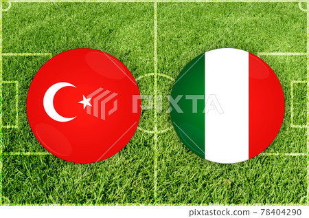 Turkey vs Italy football match-插圖素材 [78404290] - PIXTA圖庫