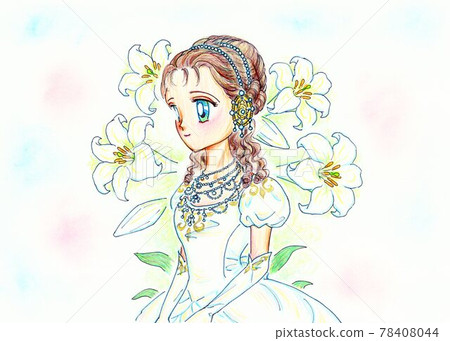 June Princess Pearl and Yuri Hand-painted - Stock Illustration ...
