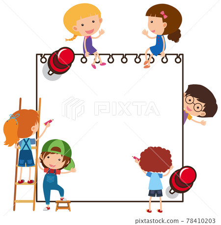RS_gf_Kids_note_frame-14.eps - Stock Illustration [78410203] - PIXTA