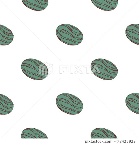 Doodle seamless pattern with blue abstract... - Stock Illustration ...