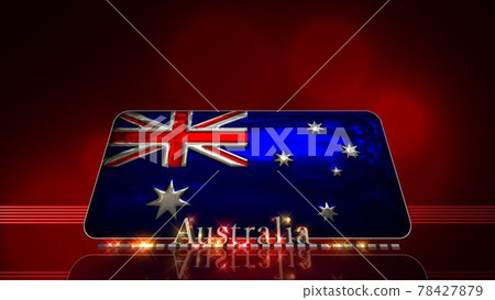 Australia flag and text on the floor 3-3-2 - Stock Illustration ...