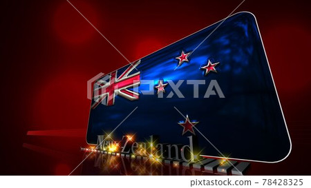 New_Zealand flag and text on the floor 3-1-3 - Stock Illustration ...